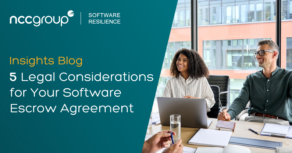 5 Legal Considerations for Your Software Escrow Agreement - Escode